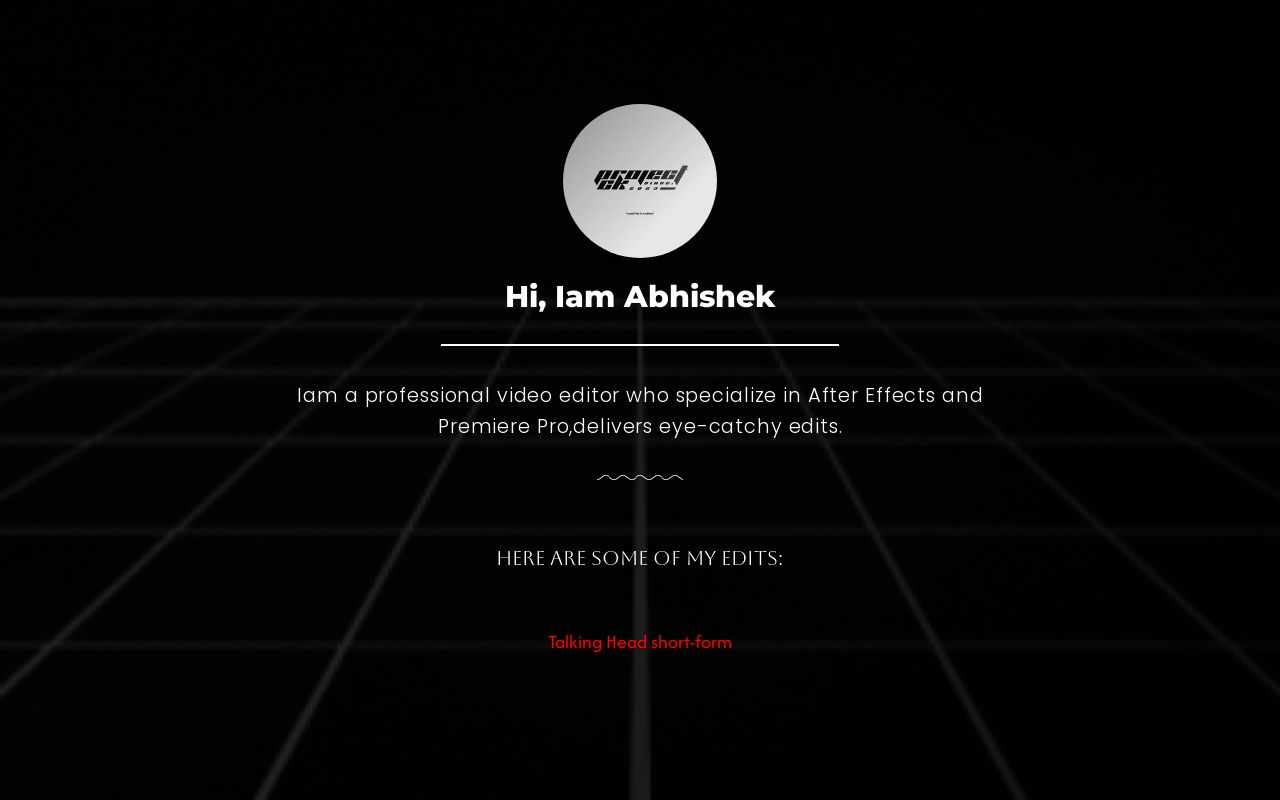 ABHISHEK CK PORTFOLIO